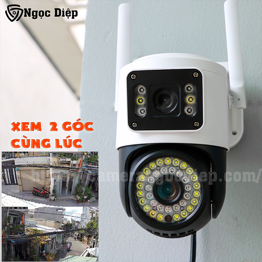Camera Yoosee T2T-42led Ngoài Trời Xem 2 Góc Nhìn, Xoay 360