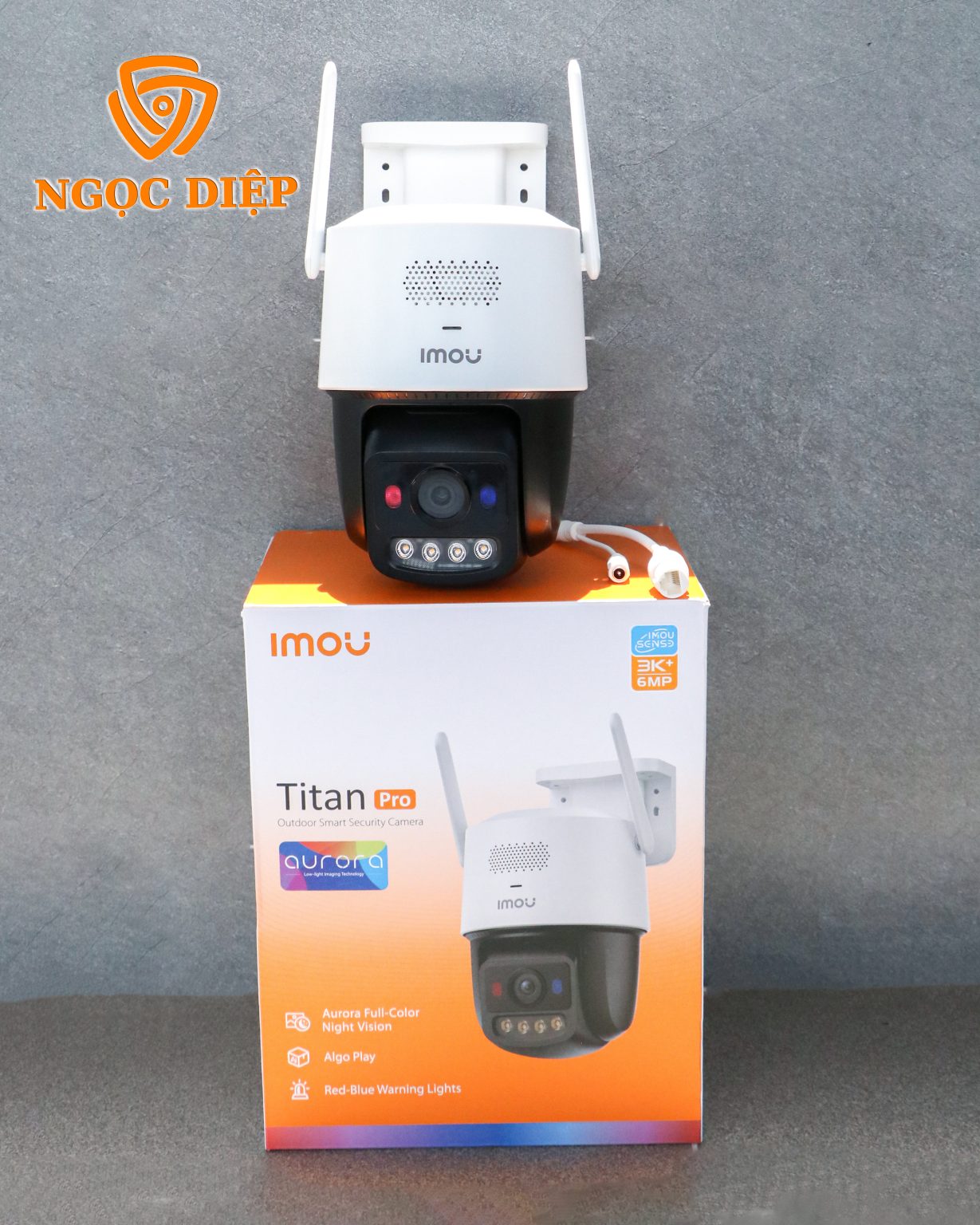 Camera IMOU Titan Pro (U7LP) 6MP Siêu Nét 3K+, IP67 [-39%]